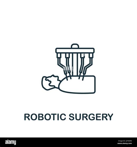 Robotic Surgery Icon Line Simple Icon For Templates Web Design And Infographics Stock Vector