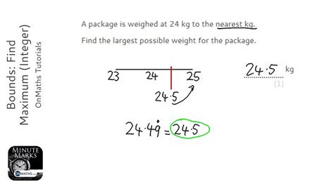 Bounds Find Maximum Integer Grade 4 Onmaths Gcse Maths Revision Youtube