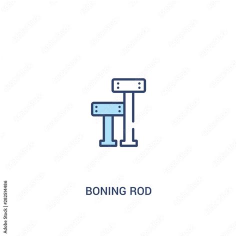 Boning Rod Concept 2 Colored Icon Simple Line Element Illustration Outline Blue Boning Rod