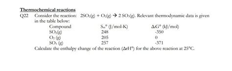 Solved Consider The Reaction 2SO2 G O2 G 2SO3 G Chegg