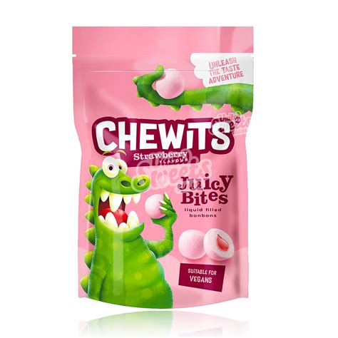 Chewits Juicy Bites Strawberry 115g Uk United Sweets