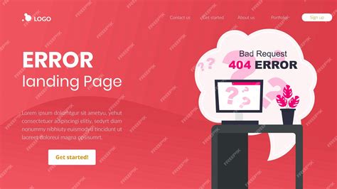 premium vector error landing page design and warning illustration