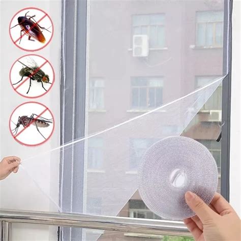 Mosquito Net Window Screen Curtain Self Adhesive Prevent Bugs Bees Fly DIY Household Indoor Door
