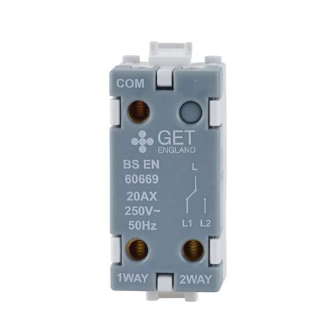 Ultimate Grid System 2 Way Switch Module 1 Gang White Schneider