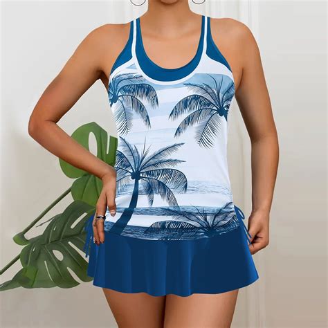 Fatuov Plus Size Swimsuits Tankinis For Women Hawaiian Print Sale High