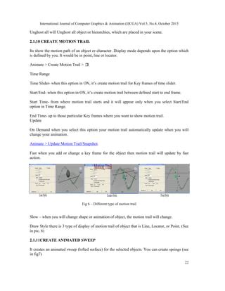 Procedure Of Animation In D Autodesk Maya Tools Techniques PDF