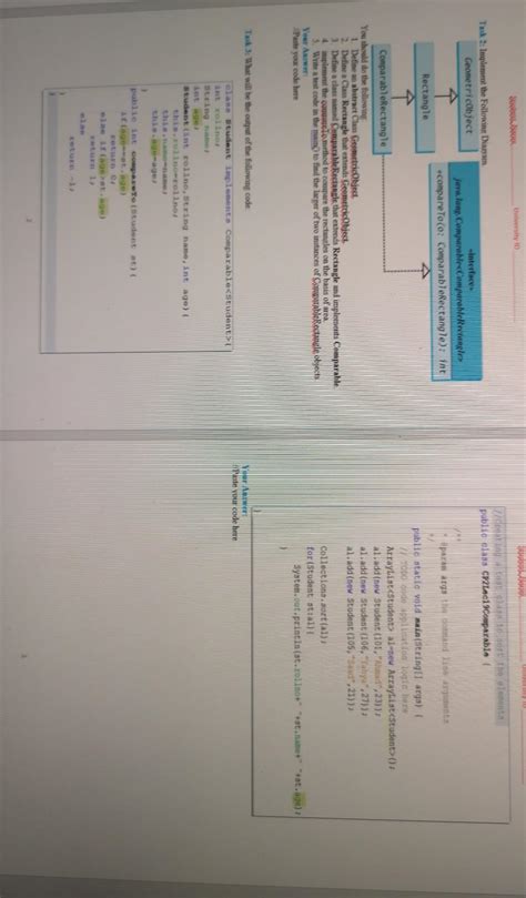 Solved Task 1 Write Java Code Based On The Following