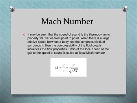 Mach Number And Shock Waves