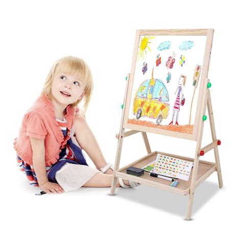 Set Tabla Multifunctionala Dubla AKU Magnetica Cu 2 Fete Scris Desenat Cu 54 Litere Si Cifre