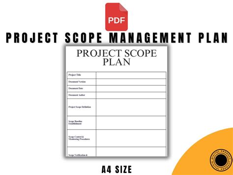 Project Scope Management Plan Iso 9001 Compliant A4 Pdf Format