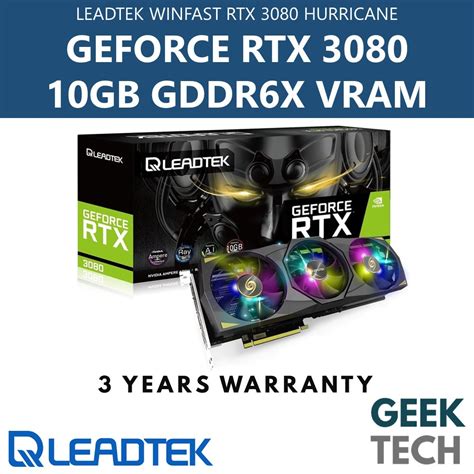 Leadtek Winfast Geforce Rtx 3080 颶風 10gb Gddr6x 蝦皮購物
