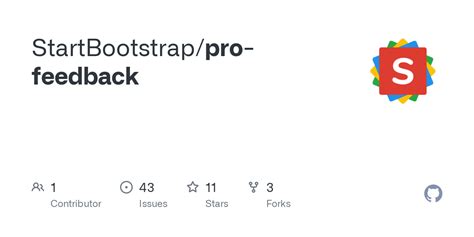 Github Startbootstrap Pro Feedback