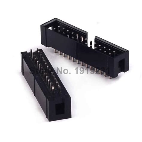 50pcs Dc3 26 Pin Shrouded Male Header Connector 254mm In Connectors