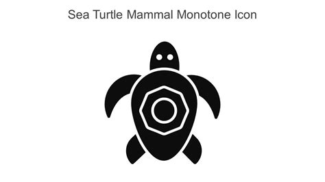 Sea Turtle Mammal Monotone Icon In Powerpoint Pptx Png And Editable Eps
