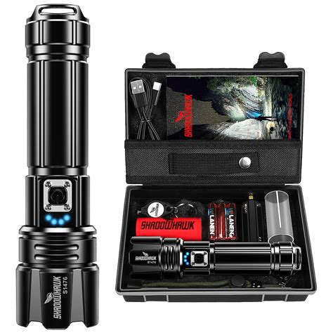 Buy Shadowhawkflashlight Led Usb Rechargeable 10000 Lumens Torch Light