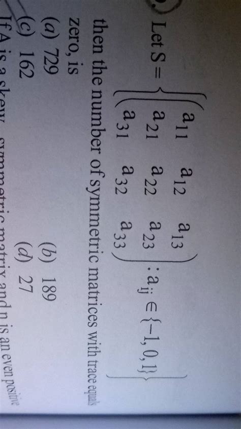 Let S Left Left Begin Array Lll A 11 A 12 A 13 A 21