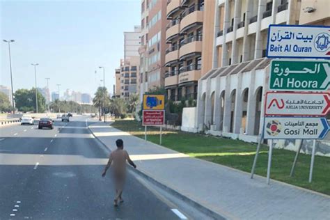 Bahrain News Naked Man Spotted Walking Along Main Road Near Hoora