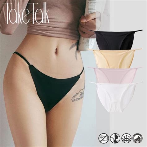 Take Talkกางเกงชั้นใน ผ้าฝ้ายบริสุทธิ์ ไร้รอยต่อ เอวต่ํา เซ็กซี่ สําหรับผู้หญิง Shopee Thailand