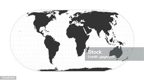 세계의지도 에커트 Iv 프로젝션 0명에 대한 스톡 벡터 아트 및 기타 이미지 0명 경도 내비게이션 Istock