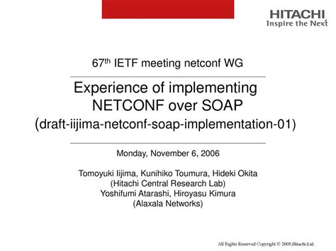 Th IETF Meeting Netconf WG Ppt Download