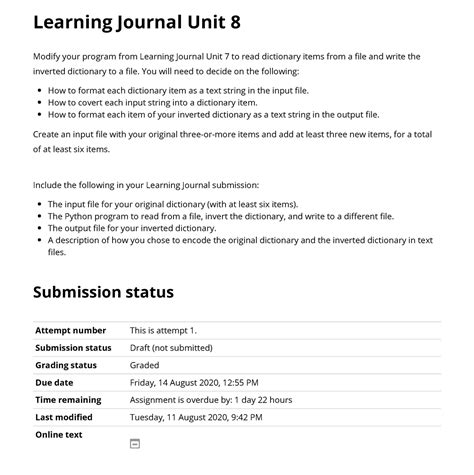 Cs 1101 Ay2020 T5 Learning Journal Unit 8 Home Learning Journal Unit 8 Modify Your Program