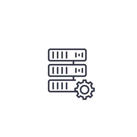 Mainframe Or Server Vector Linear Icon On White 2405743 Vector Art At
