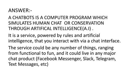 Chatbots And Its Typepptx