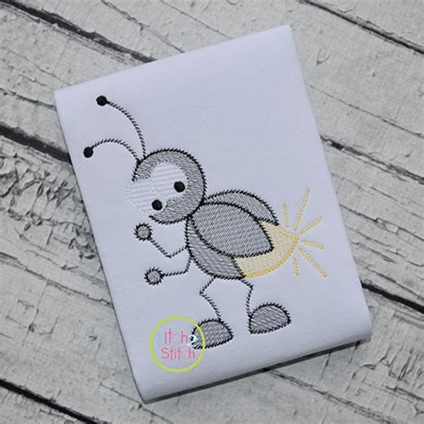 Lightning Bug Sketch Embroidery Machine Embroidery Designs By Juju
