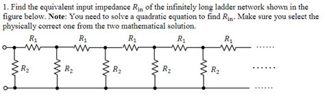 Answered 1 Find The Equivalent Input Impedance Rin Of The Infinitely