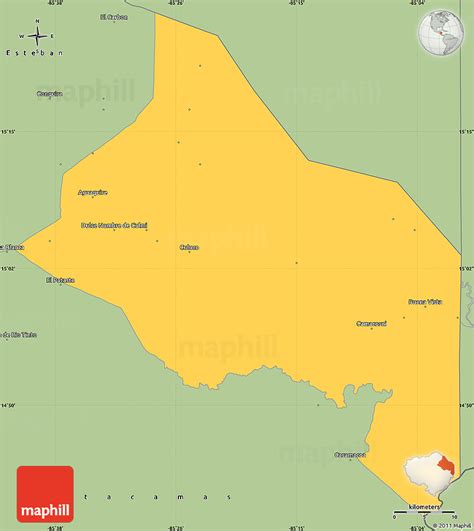 Savanna Style Simple Map Of Dulce Nombre De Culmi