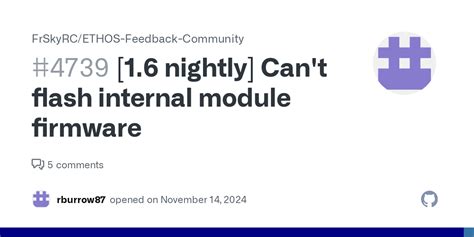 16 Nightly Cant Flash Internal Module Firmware · Issue 4739