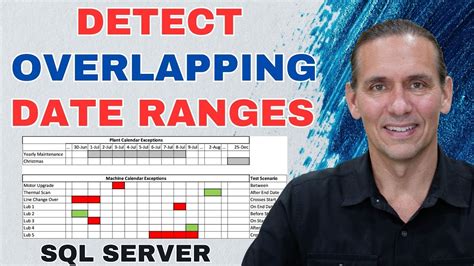 Sql Server How To Detect Date Range Overlaps With Billy Thomas Youtube