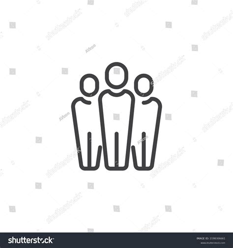 Team Building Line Icon Linear Style Stock Vector Royalty Free Shutterstock