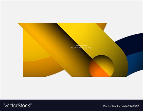 Geometric Abstract Background Round Shapes Vector Image