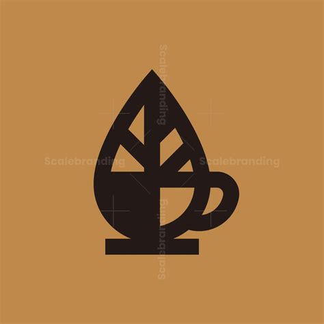 Leaf Cafe Cup Logo Cafe Cup Cup Logo Logo Concept