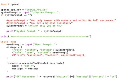 Heres My Simply Python Script For Interacting With Gpt 4 Explanation And Some Questions In The