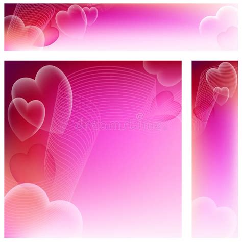 Love Banners Stock Vector Illustration Of Pink Abstract 30874206