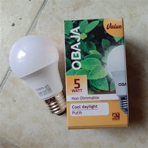 Jual Lampu LED Obaja Value 5 Watt Lampu LED Obaja Putih Garansi SNI