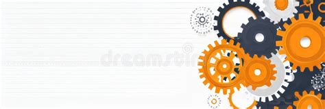 Abstract Gears Background Engineering And Technology Theme Design
