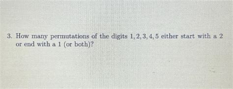 3 How Many Permutations Of The Digits 1 2 3 4 5