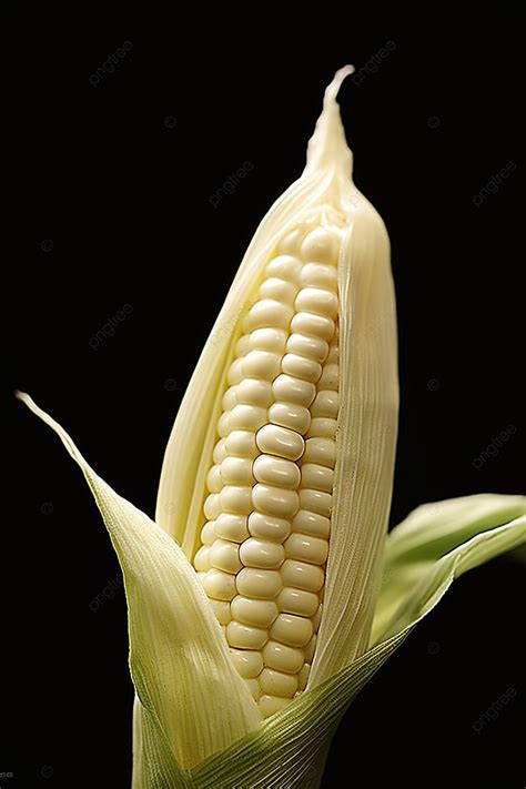 An Ear Of Corn With A Leaf On Top Background Wallpaper Image For Free Download Pngtree