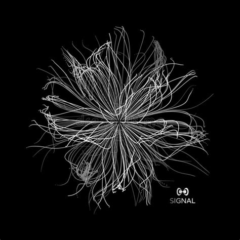 Array With Dynamic Particles 3d Futuristic Technology Style Abstract