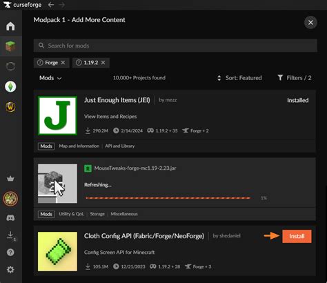 Creating A Custom Profilemodpack Curseforge Support