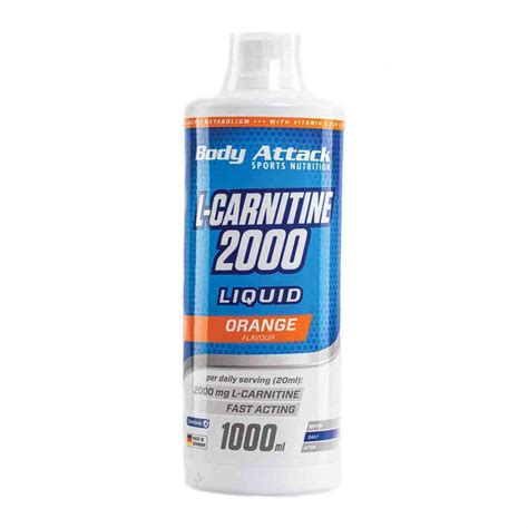 L-Carnitine Liquid 2000 1000 ml BODY ATTACK - VitaminCenter | Vitamincenter