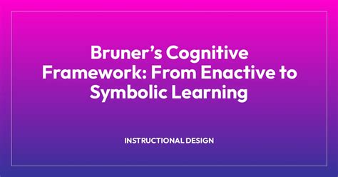 Bruners Cognitive Framework From Enactive To Symbolic Learning Distance Learning Institute