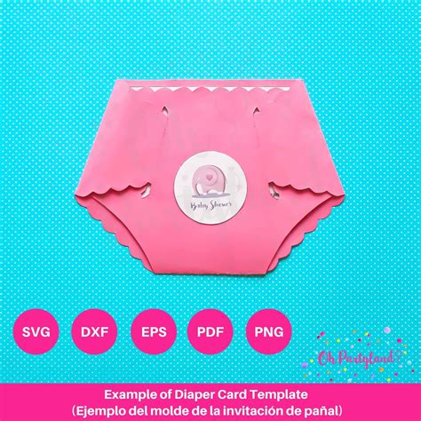 Invitación Pañal Molde Pañal Svg Pdf Eps Png Y Dxf Etsy España