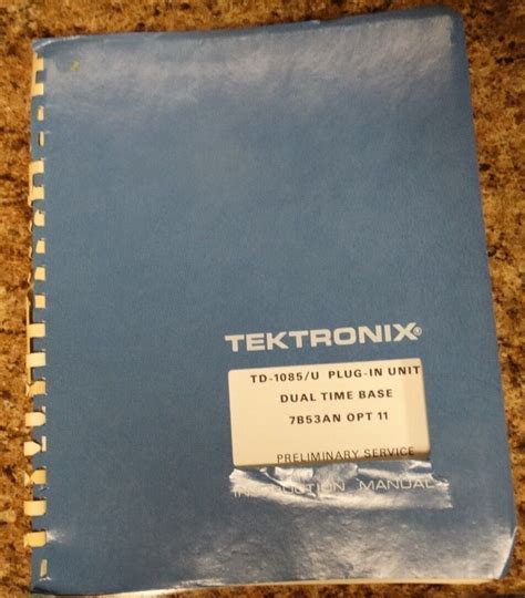 Tektronix Td 1085u Instruction Manual Ebay