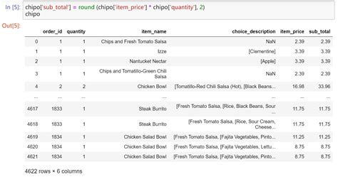 python数据分析 pandas入门 chipotle快餐数据分析 earlzed的博客 csdn博客