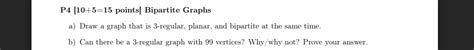 Solved P4 10515 Points Bipartite Graphs A Draw A Graph