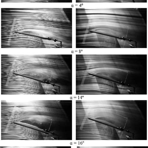 Flow Visualization Photographs Of The 2d Flexible Wing For Different Re